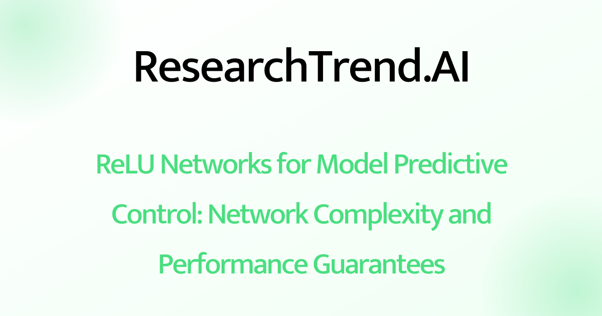 ReLU Networks for Model Predictive Control: Network Complexity and ...