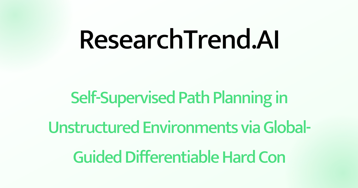 Self-Supervised Path Planning in Unstructured Environments via Global ...