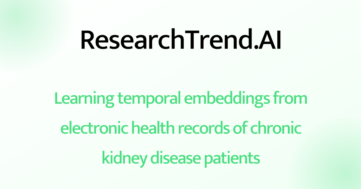 Learning temporal embeddings from electronic health records of chronic ...