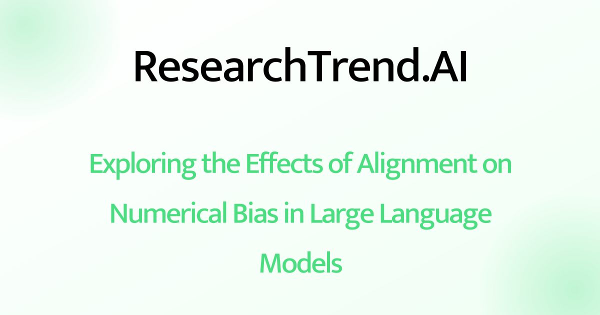 Exploring the Effects of Alignment on Numerical Bias in Large Language ...