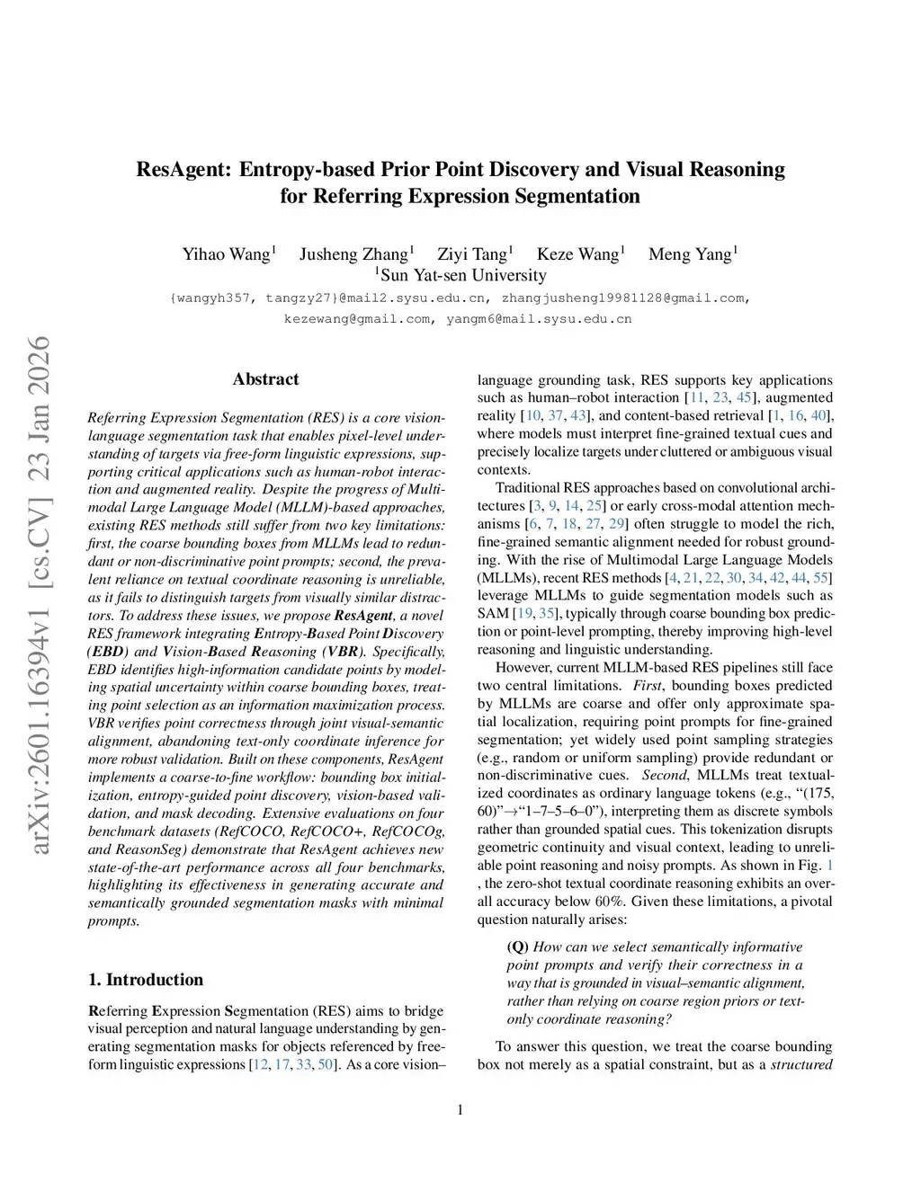 ResAgent: Entropy-based Prior Point Discovery and Visual Reasoning for ...