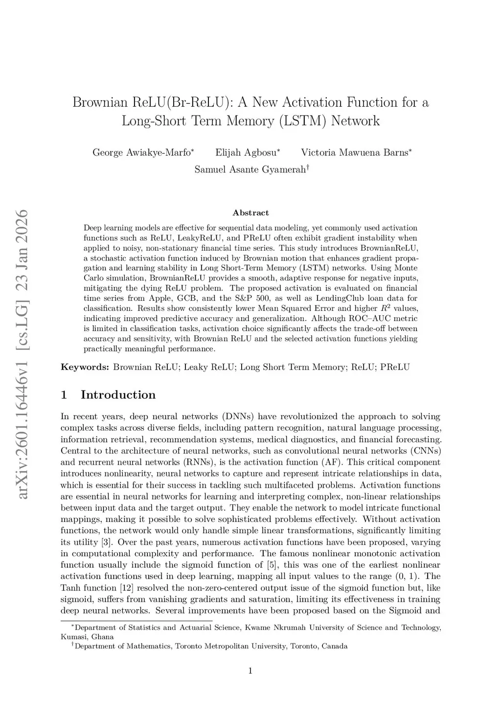 Brownian ReLU(Br-ReLU): A New Activation Function for a Long-Short Term ...
