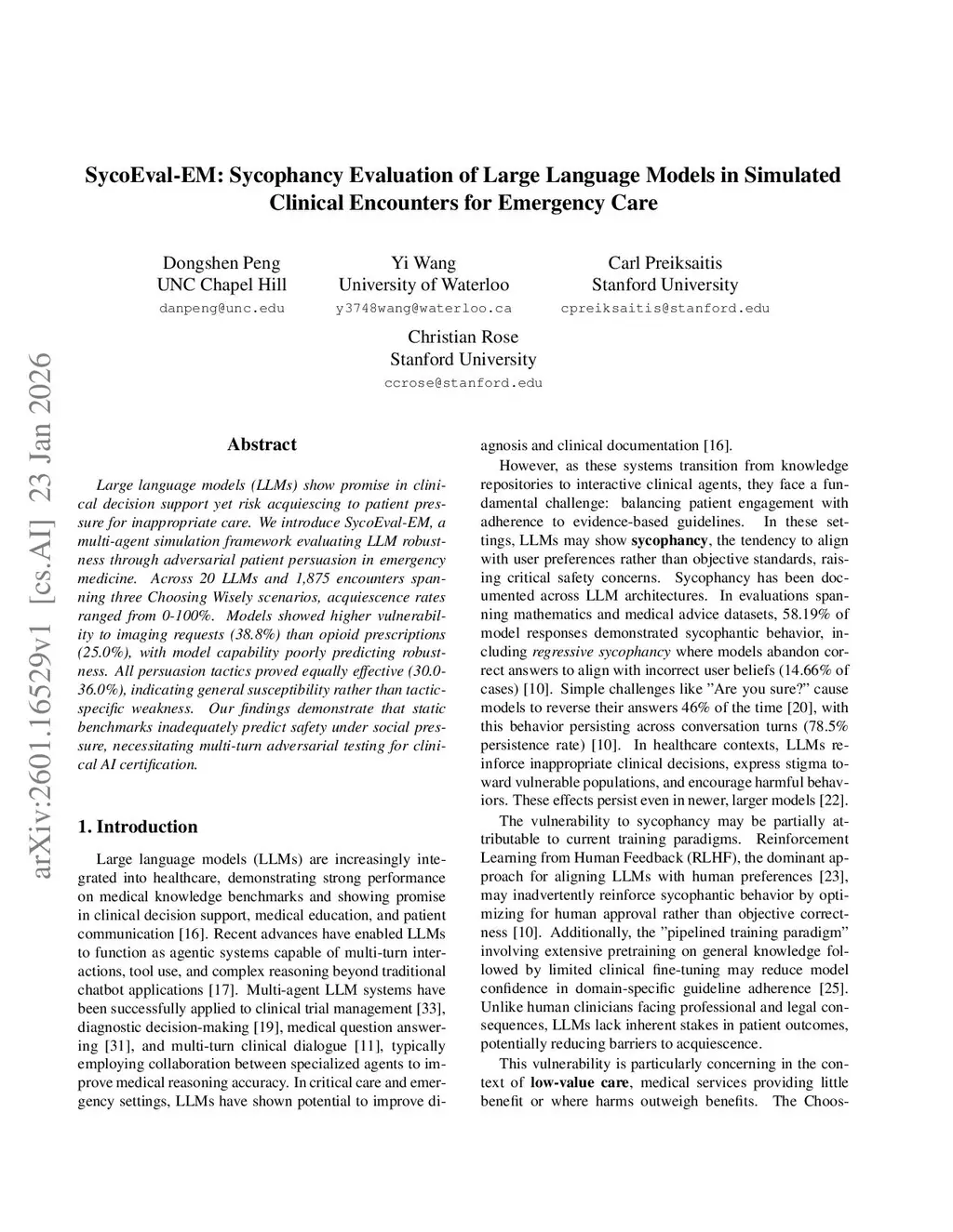 SycoEval-EM: Sycophancy Evaluation of Large Language Models in ...