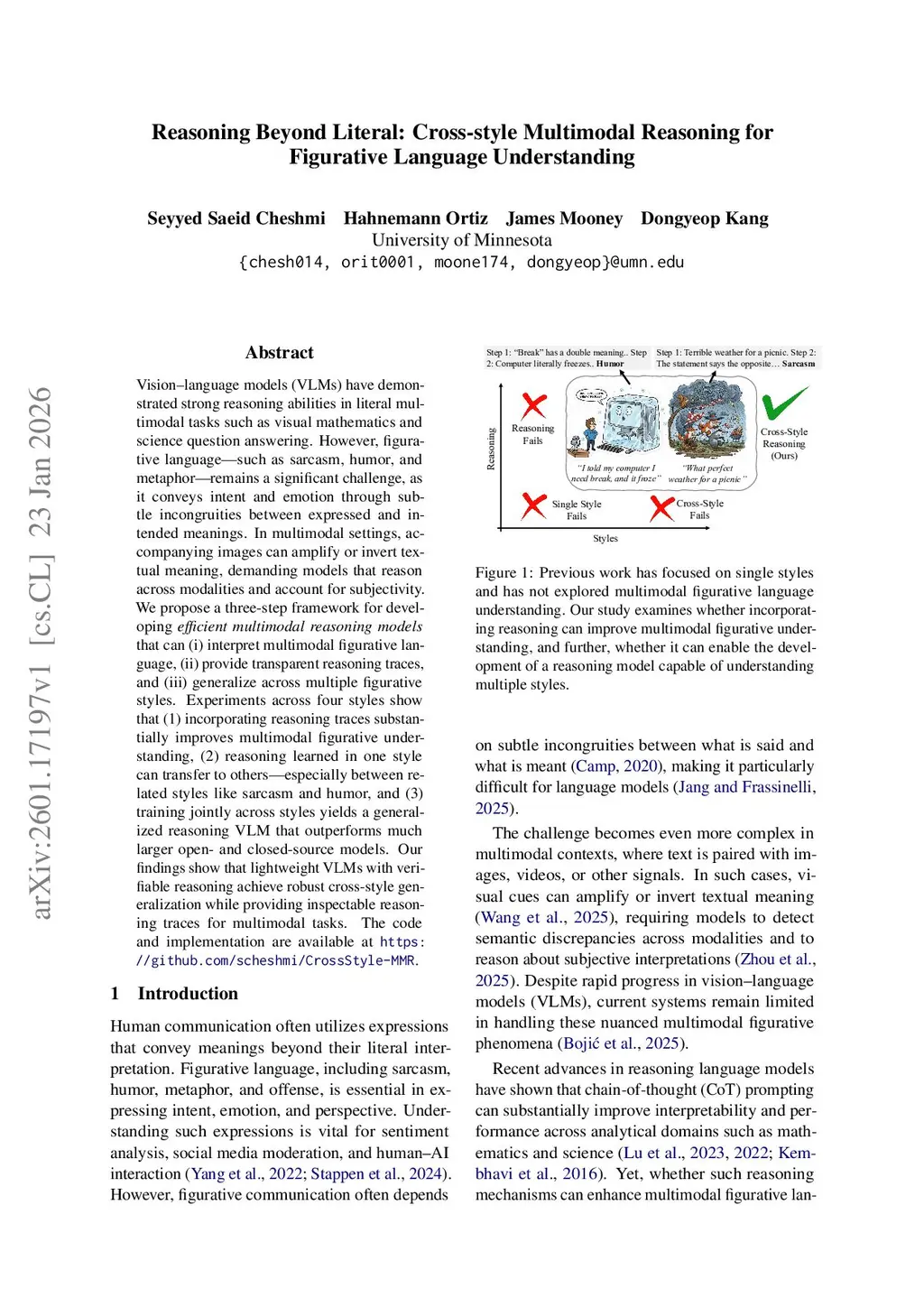 Reasoning Beyond Literal: Cross-style Multimodal Reasoning for ...