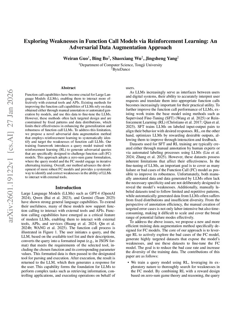 Exploring Weaknesses in Function Call Models via Reinforcement Learning ...