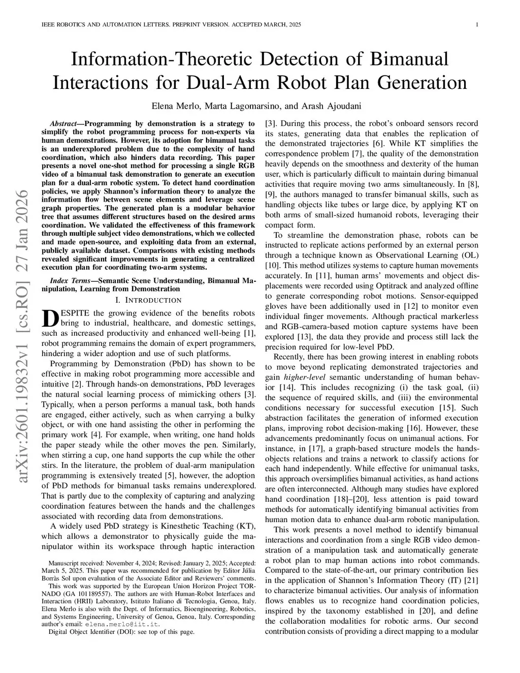 Information-Theoretic Detection of Bimanual Interactions for Dual-Arm ...