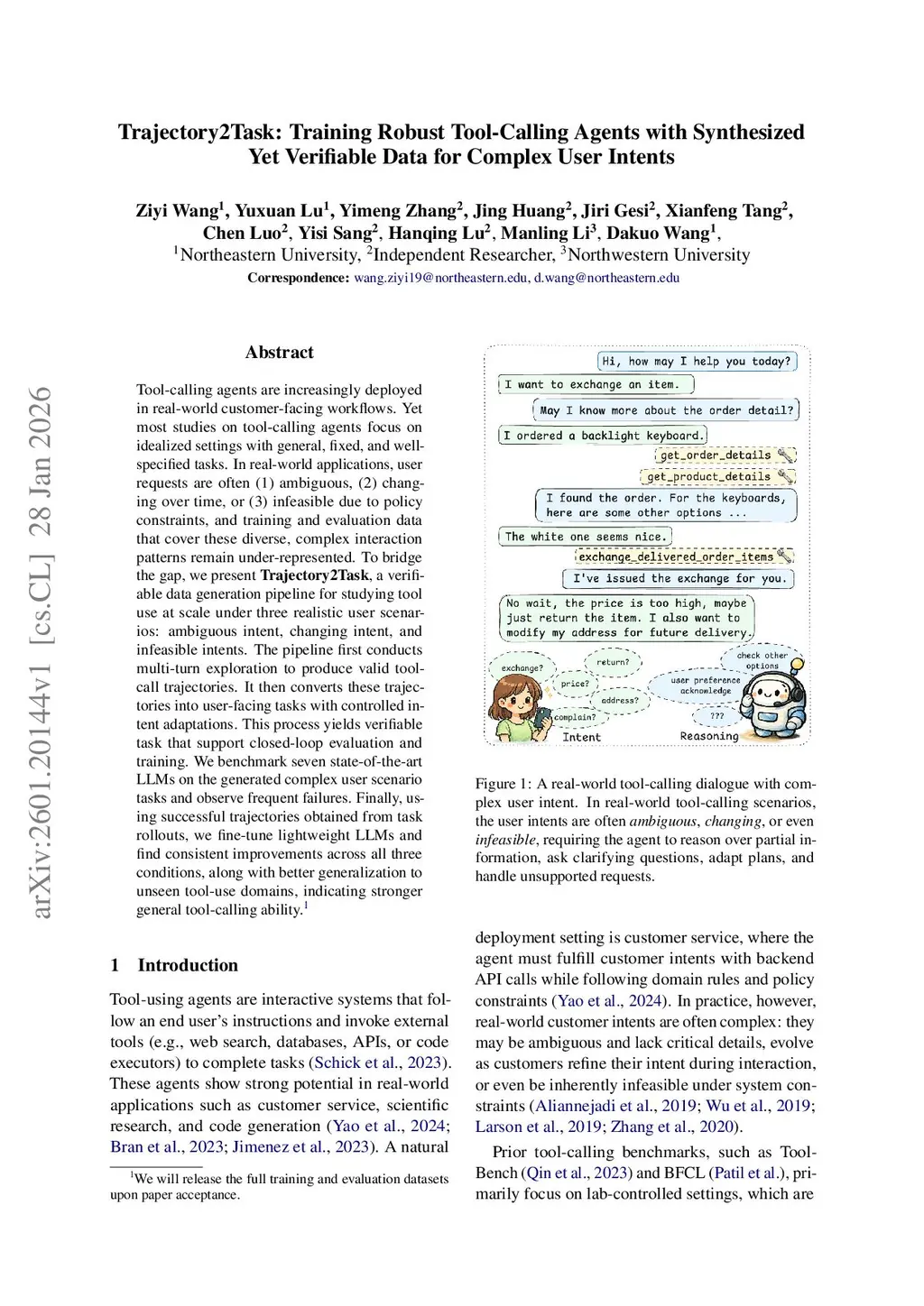 Trajectory2Task: Training Robust Tool-Calling Agents with Synthesized ...