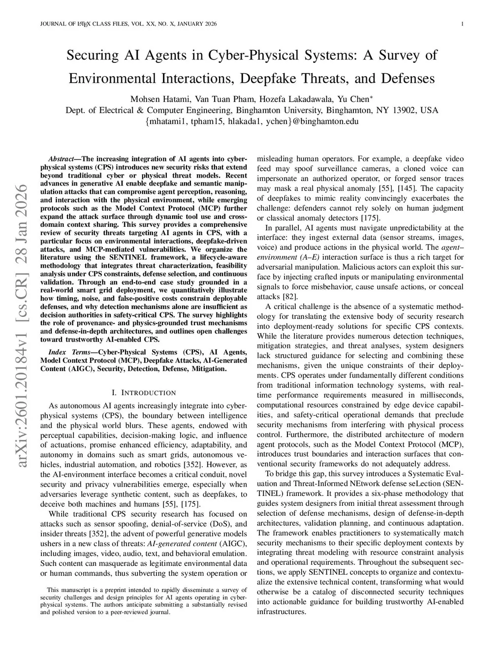 Securing AI Agents in Cyber-Physical Systems: A Survey of Environmental ...